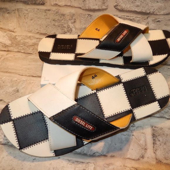 Diesel | Shoes | Mens Diesel Lite Checker Board Slides Size | Poshmark